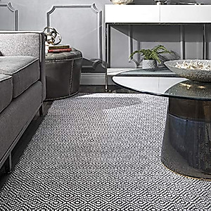 nuLOOM Lorretta Geometric Cotton Area Rug, 8x10, Gray