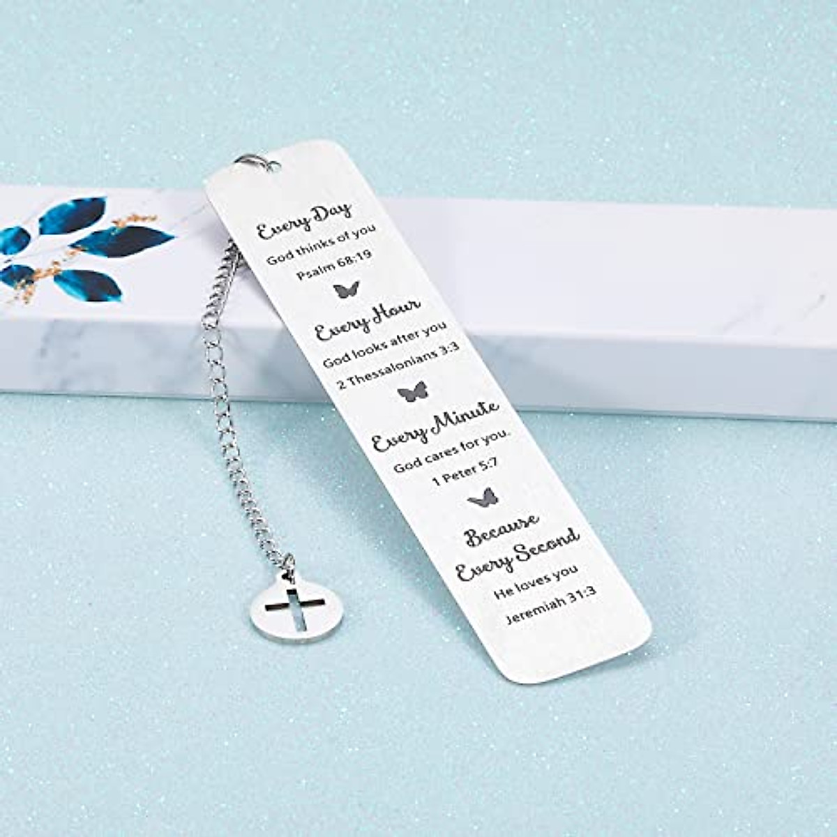 Inspirational Religious Gifts for Women Men Teens Girls First Communion Christening Gifts for Goddaughter Godson Coworkers Christmas Gifts for Son Daughter Girlfriend Bookmark Gifts for Friends Her