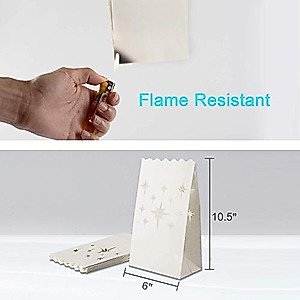 Homemory Value Set - 50 Luminary Bags & 48 Battery Tea Lights, Ideal for Christmas Decor