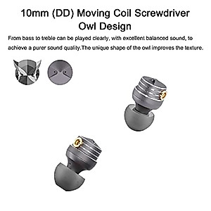 okcsc A800 MMCX Earbuds in-Ear Earbuds 10mm Dynamic Drive Deep HiFi Bass Earphone DIY Detachable Wire Connected to MMCX Cable Metal Earplug MMCX Earbuds No Cable