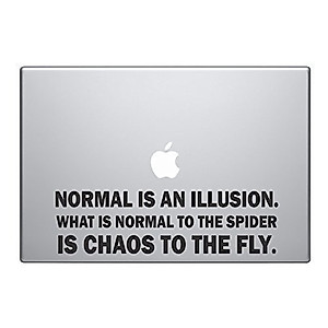 Normal Is An illusion Sticker Decal MacBook Pro Air 13" 15" 17" Laptop Sticker Inspirational Text Motivational Sticker
