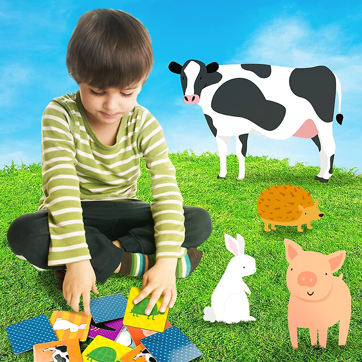 Memory Game - 16 Pairs Animal Memory Games for Kids 3 and Up, Memory Matching Game for Toddlers Education, Non Toxic Memory Card Games of Gift for Kids Preschool 2 Year Old