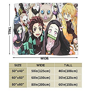 Anime Blanket Merch Ultra Soft Throw Blanket Warm Bed Blanket for Travelling Camping Living Room Sofa Bedroom Decor Gifts 50"x40"