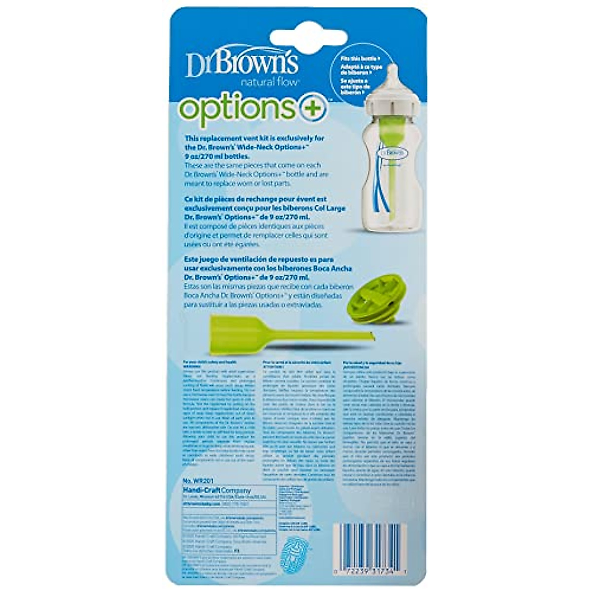 Dr. Brown's Options+ Wide-Neck Replacement Kit, 9 Ounce (Pack of 2)
