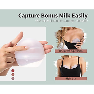 Suatata Wearable Breast Pump︱Milk Catcher / Collector for Breastfeeding Relief with Pumping Function︱Silicone Reusable Nursing Pads for The Let-Down︱Breast Feeding Essencials (2Pcs)