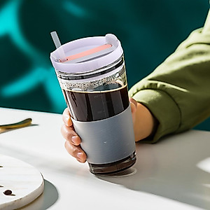 2 Pack Tumbler Lids for Stanley Cup, 40oz Tumbler Cover Spill Proof, Replacement Lid for Stanley Cup Accessory, with 2 Replacement Straws and 2 Straw Cleaning Brushes