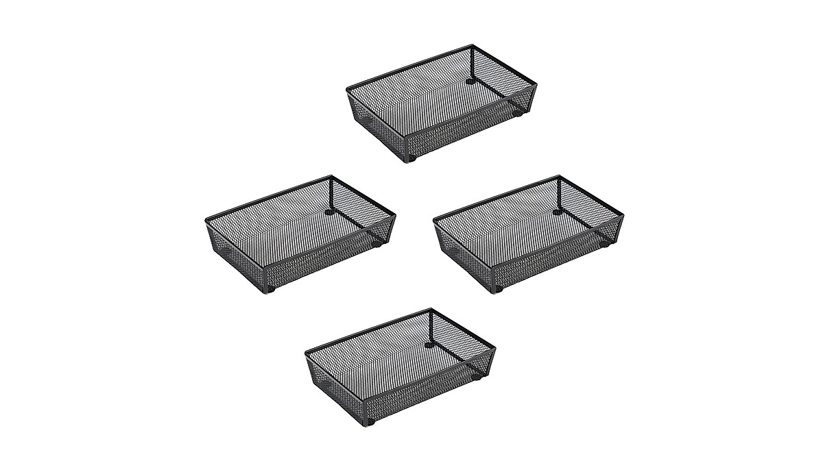 BYCY Silverware Drawer Organizer 4 Pack - Kitchen & Home Storage