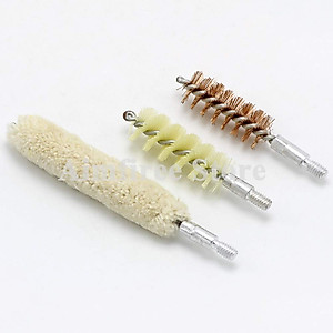Aimfiree 3Pcs/Lot .45cal Nylon Cotton Mop Phosphor Bronze Bore Brush Gun Cleaning Brush for Rifle Pistol Thread 8-32