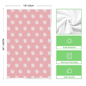 Artoid Mode Pink Home Sweet Home Flowers Summer Kitchen Towels Dish Towels, 18x26 Inch Wedding Decoration Hand Towels Set of 2