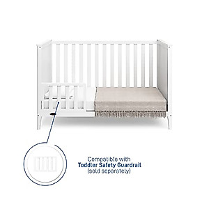 Graco Melbourne 3-in-1 Convertible Crib (White) – Converts from Baby Crib to Toddler Bed and Daybed, Fits Standard Full-Size Crib Mattress, Adjustable Mattress Support Base