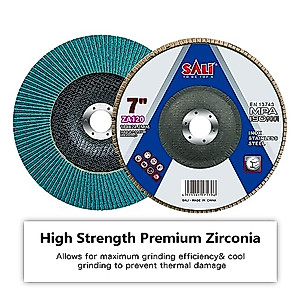 Sali 20 Pack Zirconia Flap Disc 40 Grit 4.5" x 7/8-Inch Sanding Disc Bevel Type #29 Premium and Industrial Grade Angle Grinder Grinding Wheel High Performance Edge Grinding