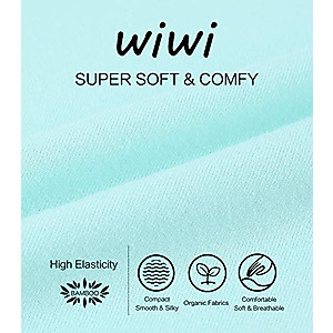 WiWi Bamboo Nightgowns for Women Soft Short Sleeve Night Gowns Summer Sleep Shirt Sleepwear Dress with Pockets S-XXL, Aqua, Small