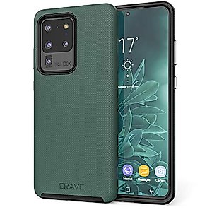Crave Dual Guard for Samsung Galaxy S20 Ultra Case, Shockproof Protection Dual Layer Case for Samsung Galaxy S20 Ultra, S20 Ultra 5G - Forest Green