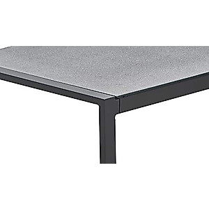 Tommy Hilfiger Hampton Modern White Mesh Outdoor Patio Furniture Collection Gunmetal Frame, Coffee Table, Gray