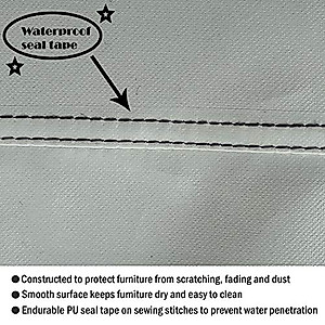 Patio Chair Covers, 2Pack, 28"Wx30"Dx36"H Dining Chair High Back Chair Cover, Heavy Duty Waterproof UV Resistant Outdoor Furniture Cover,Striped