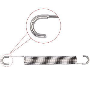 GNPADR GUPO 6-1/2 inch (2Pcs) Stainless Steel Replacement Recliner Sofa Chair Mechanism Tension Spring - Long Neck Hook Style