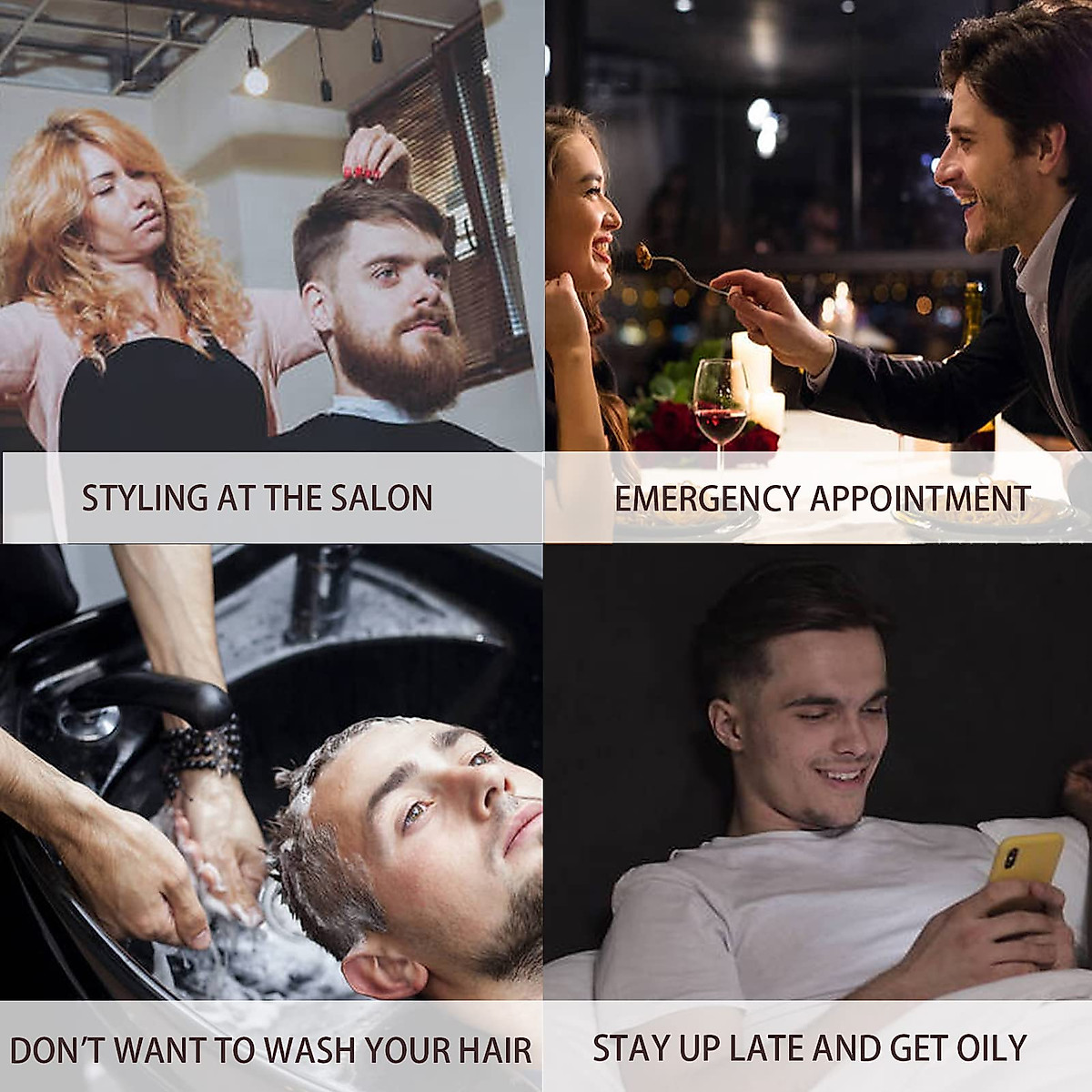 Hair Styling Natural Look Volumizing & Texturizing Hair Powder with Flexible Hold - 1.05oz Easy to Apply Texture Powder for Men, No Oil/Greasy/Residue