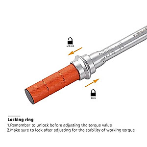 Amazon Basics 1/4-Inch Drive Click Torque Wrench - 20-150 inch-lb, 2.5-15 Nm
