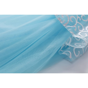 LAUPHIE Princess Costume Cinderella Dresses for Girls Blue Dress Up Clothes Accessories for Toddler Girls Fancy Dress Birthday Party (110 3-4 Years)