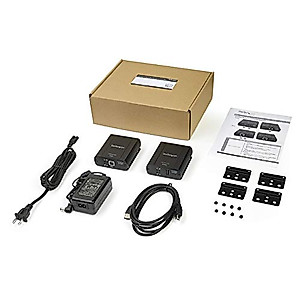 StarTech.com USB 2.0 Extender Over Cat5/Cat5e/Cat6 Ethernet Cable (RJ45) - 330ft/100m Industrial USB Extender Adapter Kit w/ESD Protection & Metal Case - Externally Powered - 480 Mbps (USB2001EXT2NA)