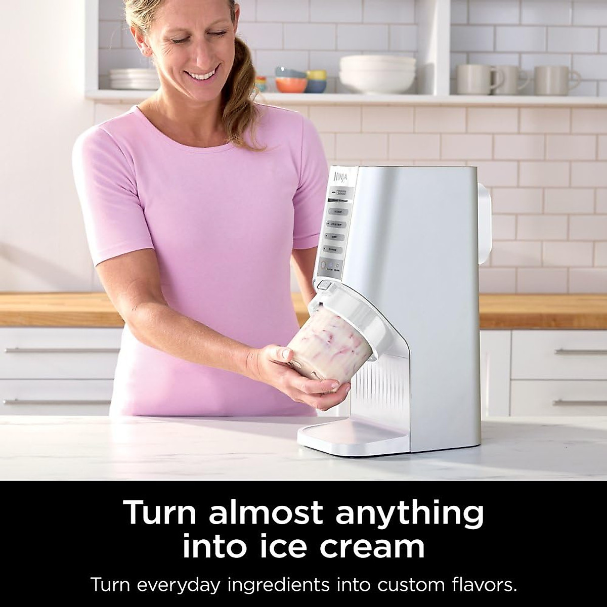 Ninja CREAMi Breeze Ice Cream Maker and Frozen Treat Maker 5 in 1 (Renewed) Bundle with 2 Year Enhanced Protection Pack