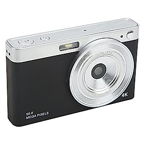 4K Digital Video Camera, 2.88 inch IPS 50MP 16X Zoom Vlogging Camera with Fill Light, Portable Mini HD Mirrorless Camera Autofocus Shooting for Students, Teens, Kids(Black)