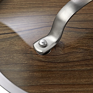 Cook N Home Stainless Steel with Glass Center Universal Lid, Fits 8, 10.25, 11, and 12-Inch