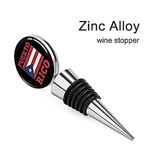 Puerto Rico Country Flag Wine Bottle Stoppers Reusable Plug Wine Saver Corks for Beverage Holiday Party Kitchen Decorative