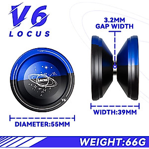 MAGICYOYO Pack of 2 Responsive Yoyos for Kids Beginners, K2 & V6 Dual Purpose Yoyos, Replacement Unresponsive Bearings Kit for Advanced Players + 12 Yoyo Strings +Storage Bag-2 Hole