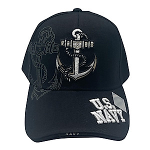US Navy Official Licensed Premium Quality Military Baseball Cap (US, Alpha, One Size, Black Anchor Logo)