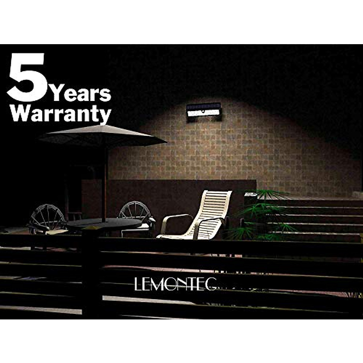 Lemontec Solar Lights, 62 LED Wall Solar Light Outdoor Security Lighting Nightlight with Motion Sensor Detector for Garden Back Door Step Stair Fence Deck Yard Driveway, 2 Pack