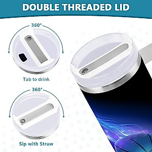 Caikeny Insulated Tumblers with Lid and Straw Basketball Ball 30 oz Reusable Stainless Steel Cup Flames Lights Water Bottle Coffee Travel Tumbler Mug for Women Men