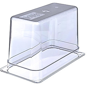 Carlisle FoodService Products Plastic Food Pan 1/3 Size 8 Inches Deep Clear