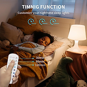 HISTAR Rechargeable Light Bulbs for Sconce and Lamp with Remote, RGB, Timer, Dimmable, E26 Battery Operated Light Bulb, 3 Color Temperature, 2Pack