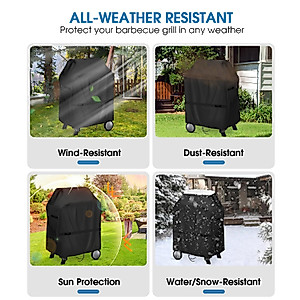 Rilime Grill Cover for Ninja Woodfire Outdoor Grills and Stand,Water-Resistant Outdoor Wood fire Cover for Ninja OG701 Grill Smoker (Cover Only)