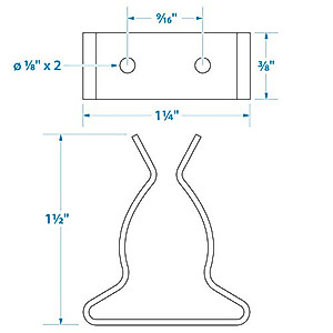 Seachoice Spring Clamps, Pack of 2, Polished Stainless Steel, 5/8-1.25 In.