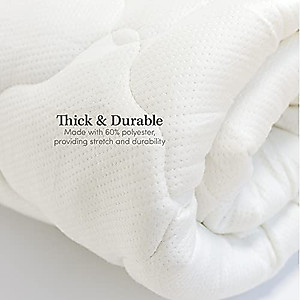 ExceptionalSheets Bamboo Mattress Pad | Extra Plush Rayon from Bamboo Cooling Topper for Restful Sleep | Thick Pillowtop Mattress Pad Cover with Fitted Skirt - King