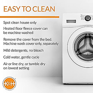 K&H PET PRODUCTS Two-Story Outdoor Kitty House with Dining Room Heated Gray Leaf 22 X 27 X 27 Inches