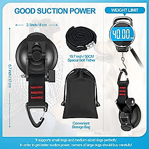 Dog Bathing Tether with Heavy Suction Cup, Dog Grooming Tub Restraint Soft Nylon Leash with Adjustable Collar for Pet Dog Cat Shower and Grooming