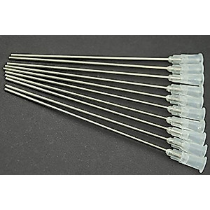 LTKJ 100pcs Blunt Dispensing Needles Syringe Needle Tip for Ink Glue Liquid 16GA 4inch/10cm Length