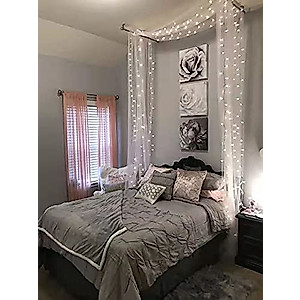 KAQ 115FT 300LED Timer Function Cool White Christmas String Lights Indoor/Outdoor, Waterproof Christmas Lights with 8 Modes, Clear Wire Fairy Tree Lights for Garden Patio Bedroom Christmas Decorations