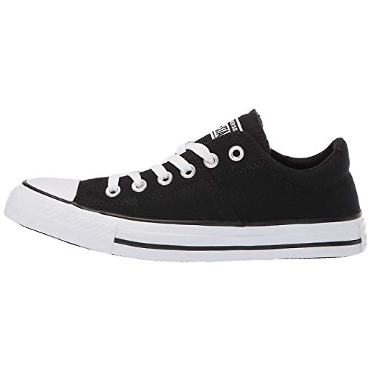 Converse Women's Chuck Taylor All Star Madison Low Top Sneaker, Black/White/Black, 8.5 M US