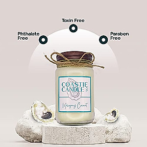 Coastal Breeze Scented Candle 8 Oz - Natural Soy Wax Candle in Glass Jar – Long Lasting Candles for Home, Office - Aromatherapy Candles for Spa - Elegant Candle Gift for Men, Women
