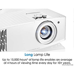 Optoma UHD30 True 4K UHD Gaming Projector | 16ms Response Time with Enhanced Gaming Mode | Lowest Input Lag on 4K Projector | 240Hz Refresh Rate | HDR10 & HLG
