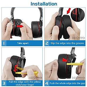 Geekria QuickFit Replacement Ear Pads for Sony MDR-XB950BT MDR-XB950B1 MDR-XB950/H Headphones Ear Cushions, Headset Earpads, Ear Cups Cover Repair Parts (Navy Blue)