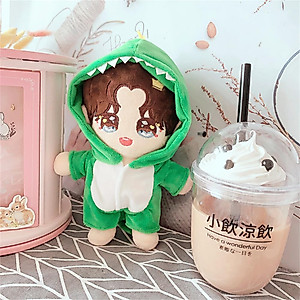 20cm /8" Doll Plush Doll's Clothes Animal one-Piece Garment Suit Pajamas Toys Dolls Accessories (Dinosaur)