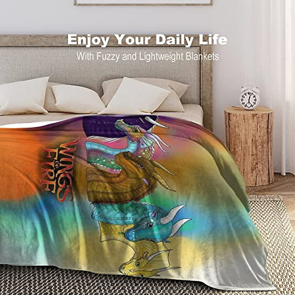 Blankets Fire_Dragon_Wings Throw Blanket for Couch Bed Sofa, Ultra-Soft Blankets Warm Bedding Blanket 40"x50"
