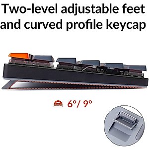 Keychron K3 Ultra-Slim 75% Layout Wireless Wired Mechanical Keyboard, Compact 84 Keys RGB LED Backlit for Mac Windows, Low Profile Gateron G Pro Blue Switch, Version 2