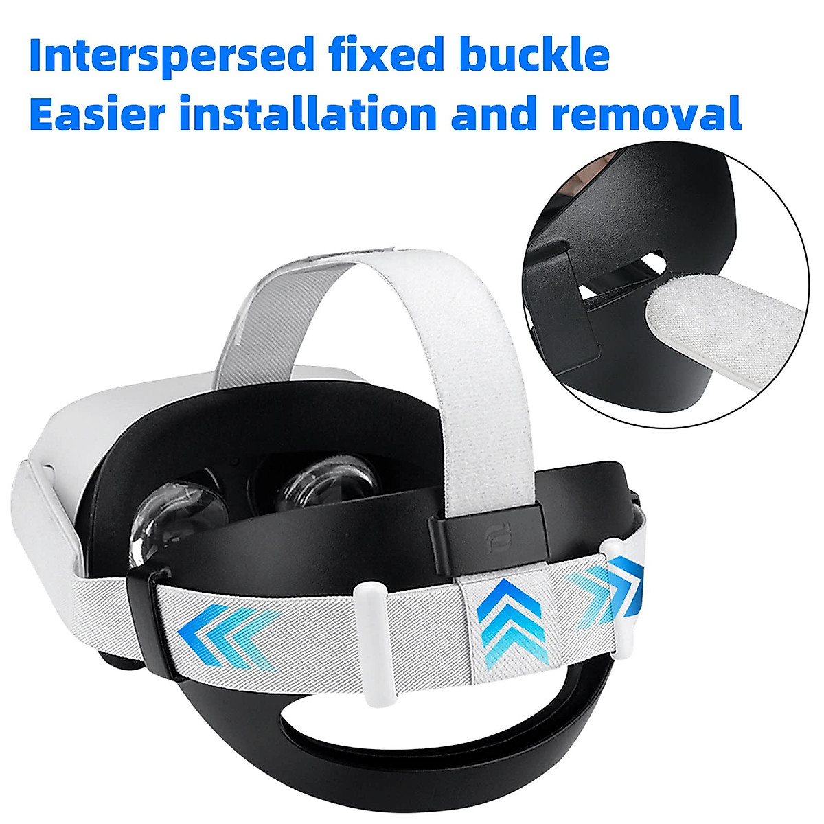RCstyle Simple Quick Release Pillow for Oculus Quest 2，Gravity Pressure Balance Head Back Padding for Oculus Quest 2 Headset，Elite Strap Extension for Oculus Quest 2 Accessories
