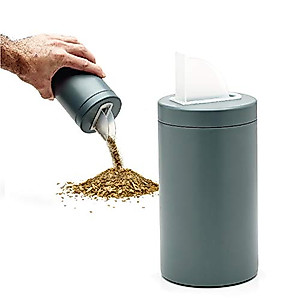 BALIBETOV Yerba Mate Container (Yerbero) with Spout - Long Lasting 304 Stainless Steel Containers with Pouring Lids for Easy Filling Mate Cup - Works for Sugar Dispenser/sugar container (Grey)